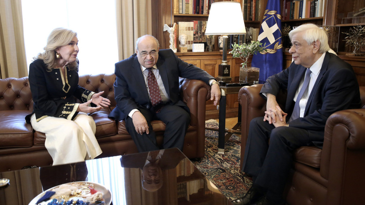 Συνάντηση Παυλόπουλου με Mostafa El Feki και Μαριάννα Βαρδινογιάννη | ΣΚΑΪ